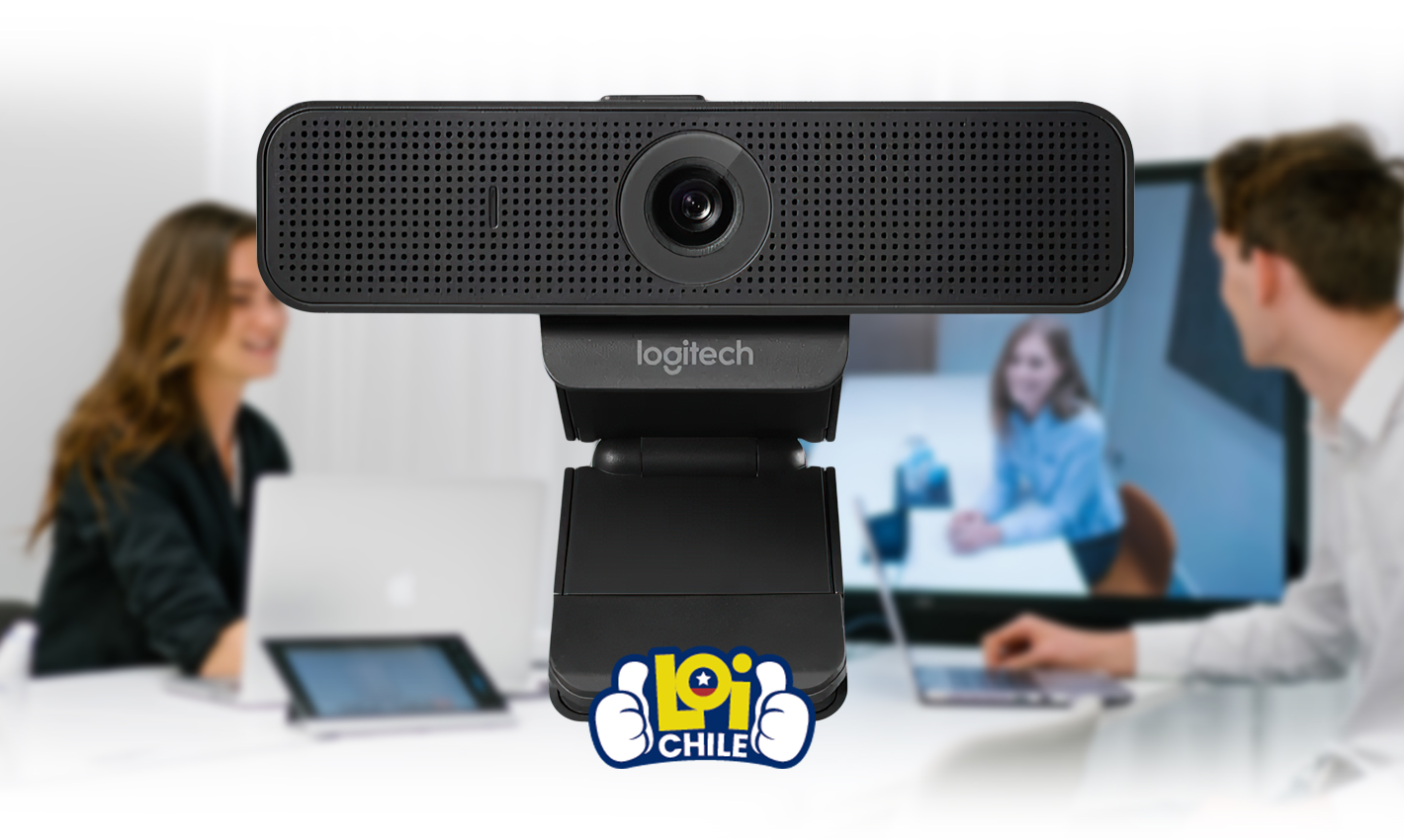 Cámara Web Logitech C925e Con resolución Full HD y doble micrófono, oferta LOi Chile.