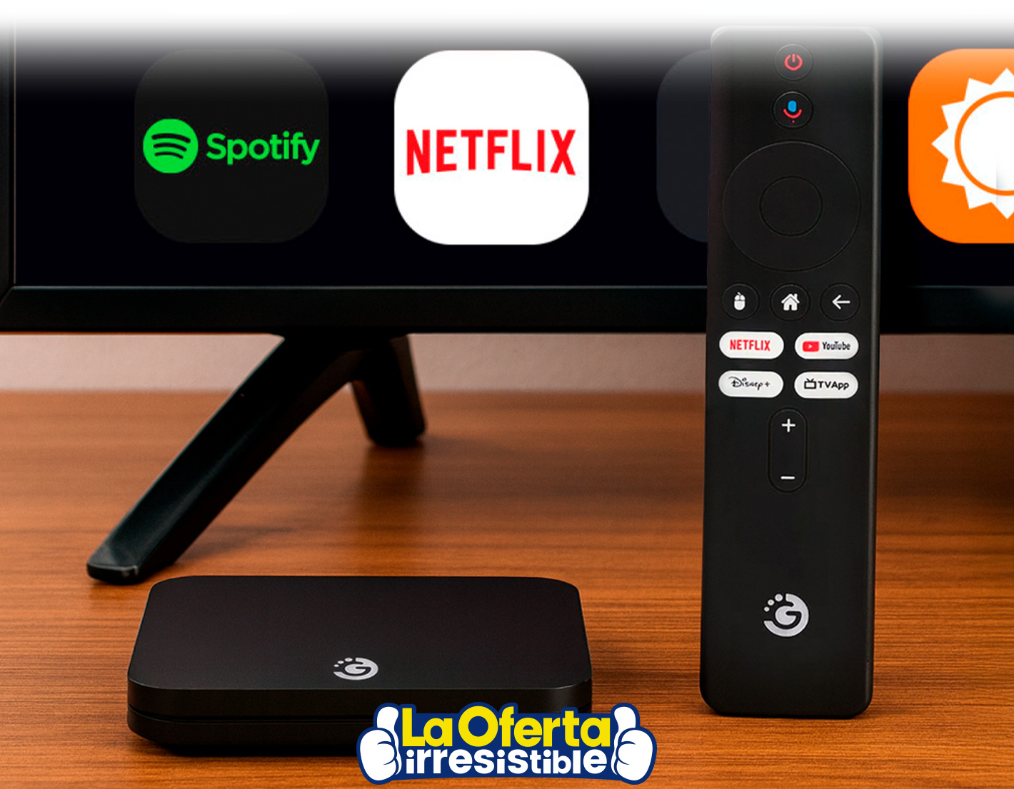 TV Box GOLDTECH 4K Ultra HD 16GB 2GB RAM Android 12, oferta LOi.