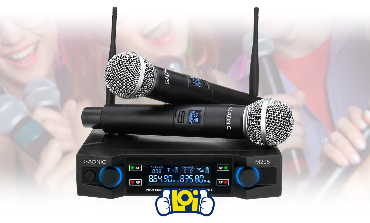 Micrófonos Inalámbricos Profesionales GADNIC M205 Tecnología UHF ...