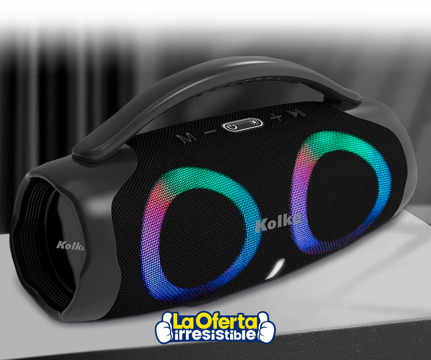 Parlante Portable Kolke Pop Bluetooth Luces Led Batería Recargable
