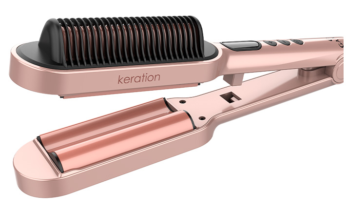 Combo GAMA Ondulador y Alisador Waver & Brush, con Cable Giratorio y ...