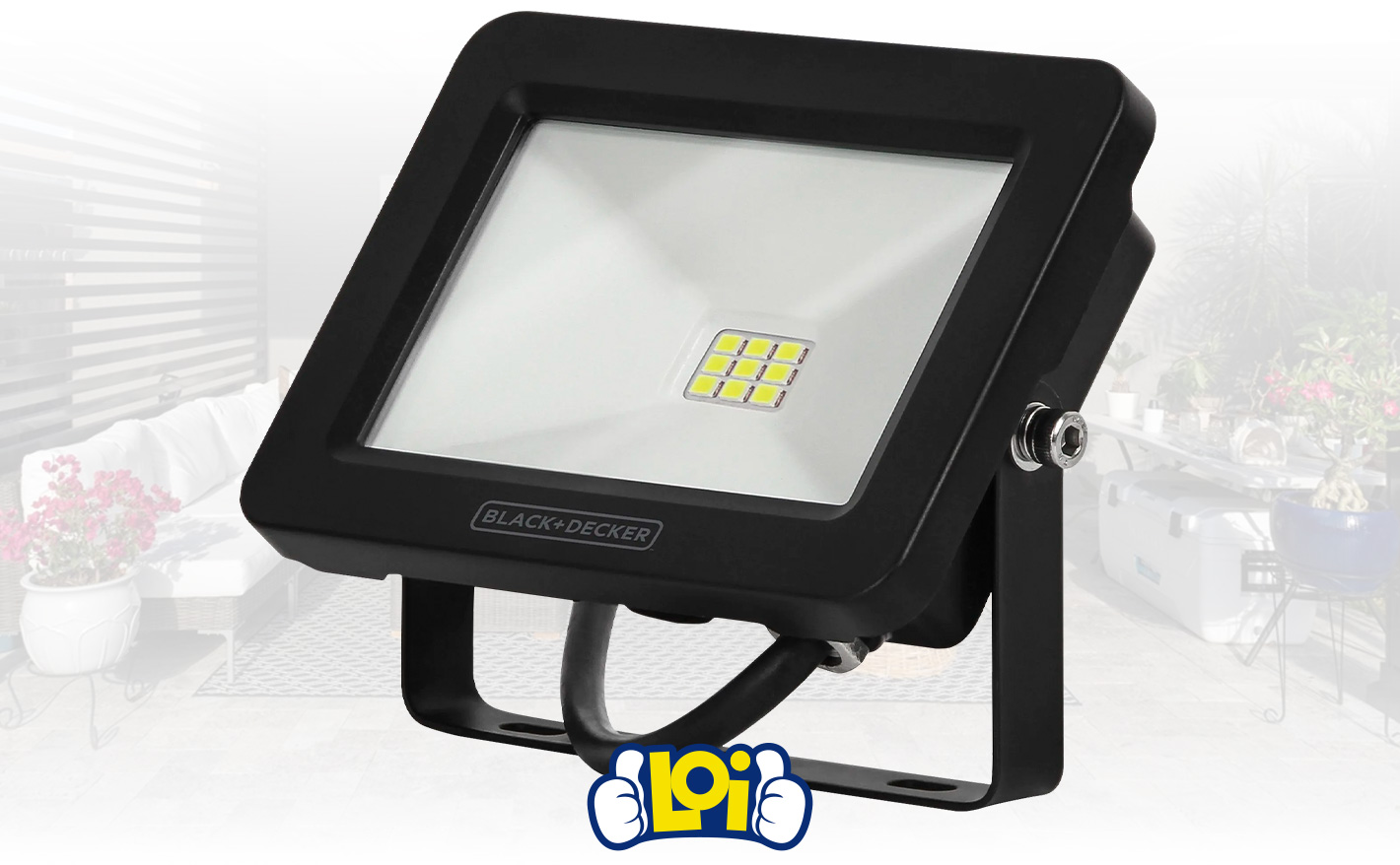 Reflector ECO LED Black+Decker Luz Blanca Fría para Exterior con ...