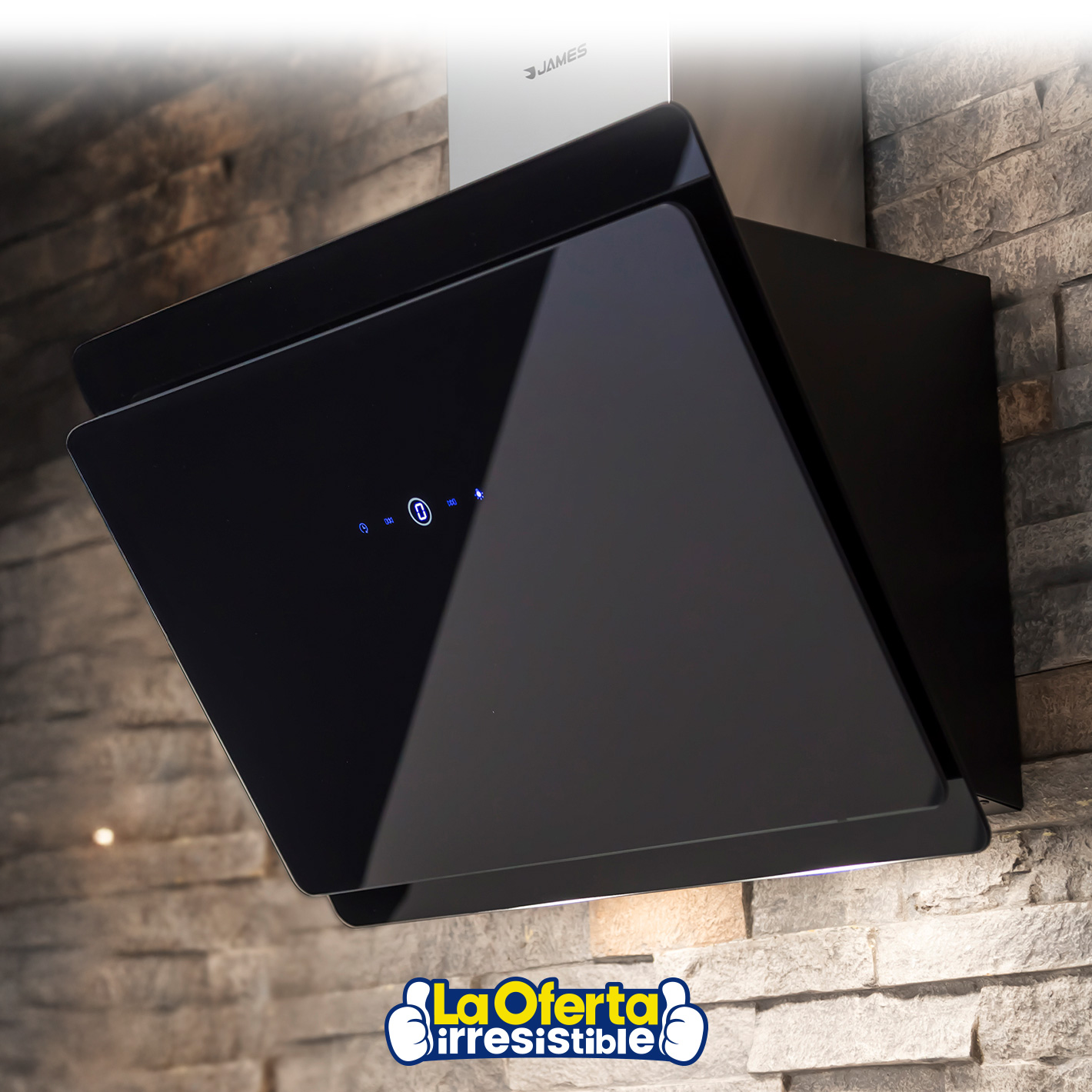 Campana Mural JAMES 60cm 3 Velocidades 230W Panel Táctil, oferta LOi.
