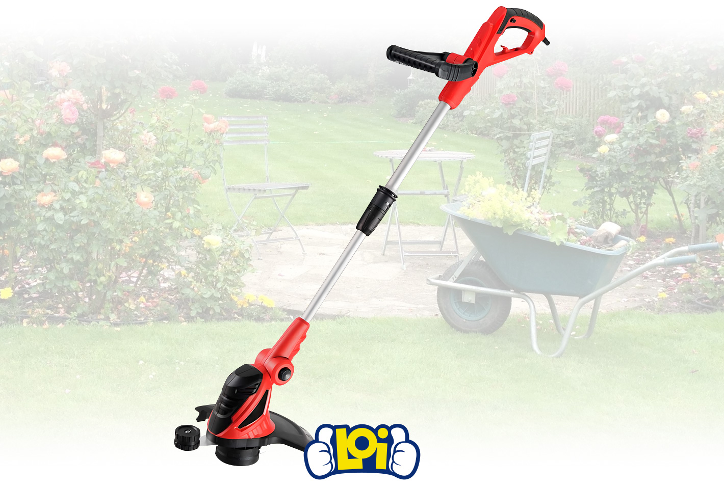 Bordeadora Eléctrica GARDENTEC 550W 10000RPM Diámetro de Corte 30cm con ...