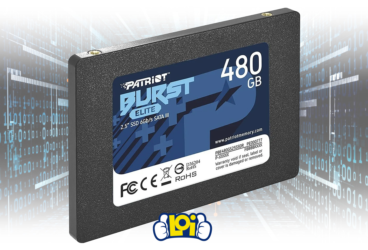 Disco Sólido PATRIOT ELITE SSD 480GB 2.5" SATA 3.0 6GB/s, oferta LOi.