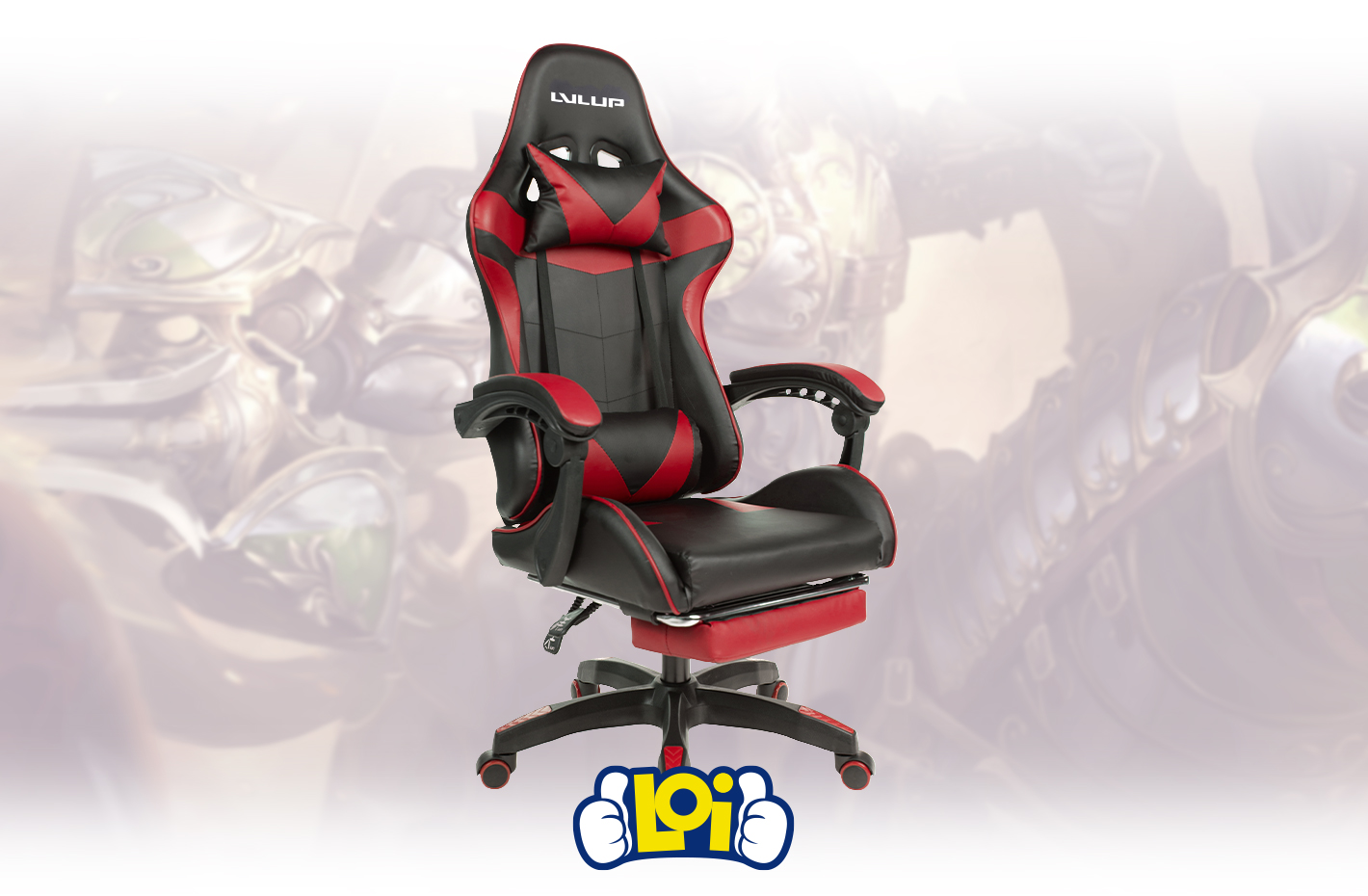Silla Gamer LVL UP 785 Reclinable con Apoyapiés Retráctil y ...