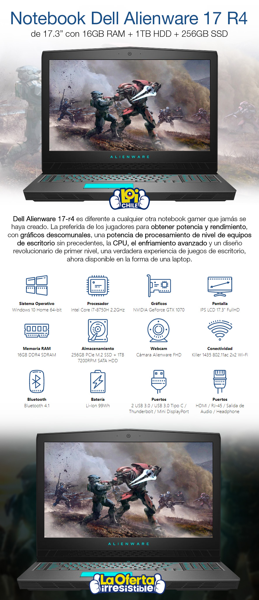DELL GAMER ALIENWARE / INTEL® CORE™ I7 / 16GB RAM / 1TB HDD + 256GB SSD ...